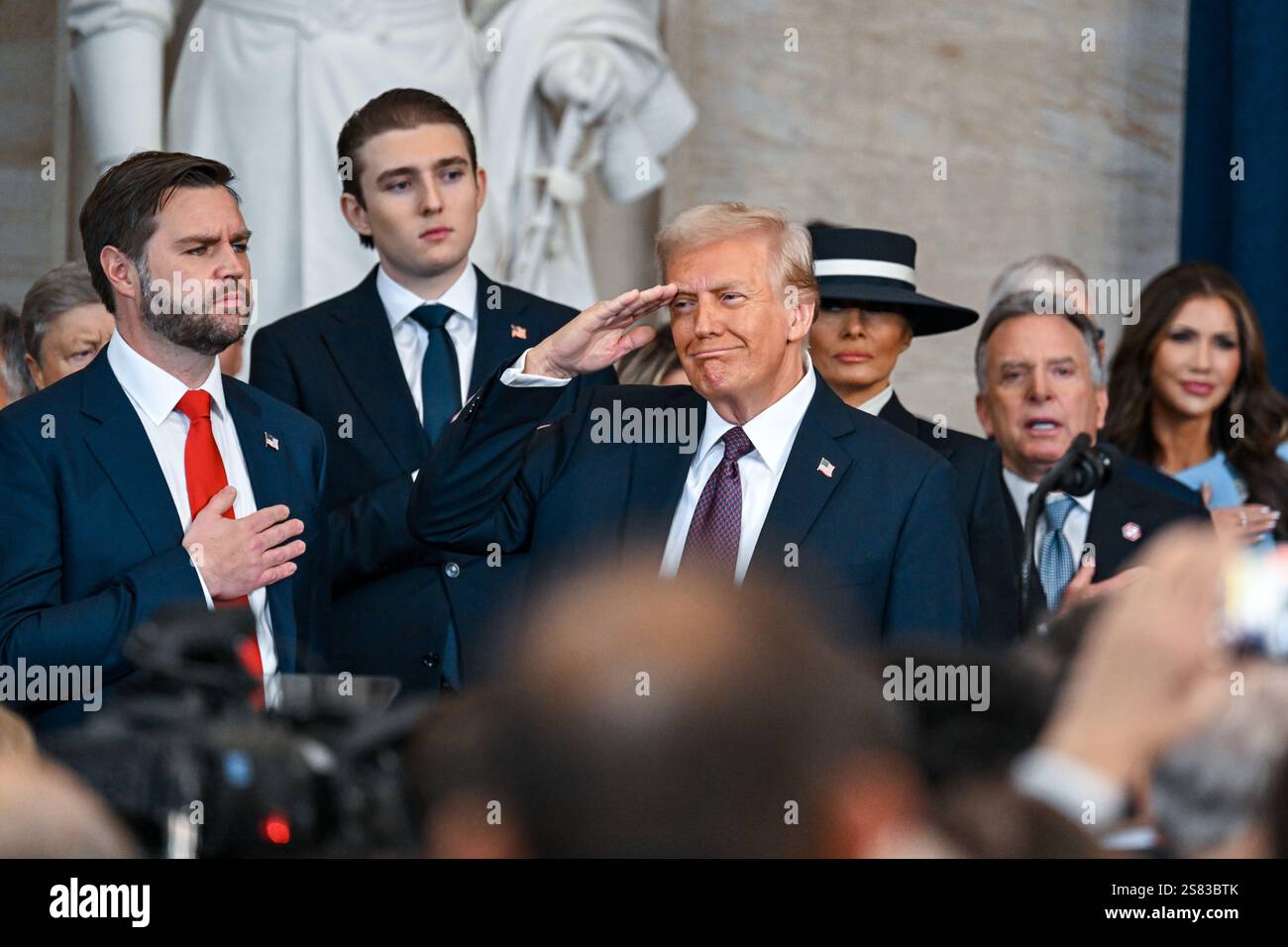 Washington, Dc, USA. 20th Jan, 2025. Vice President JD Vance, Barron ...
