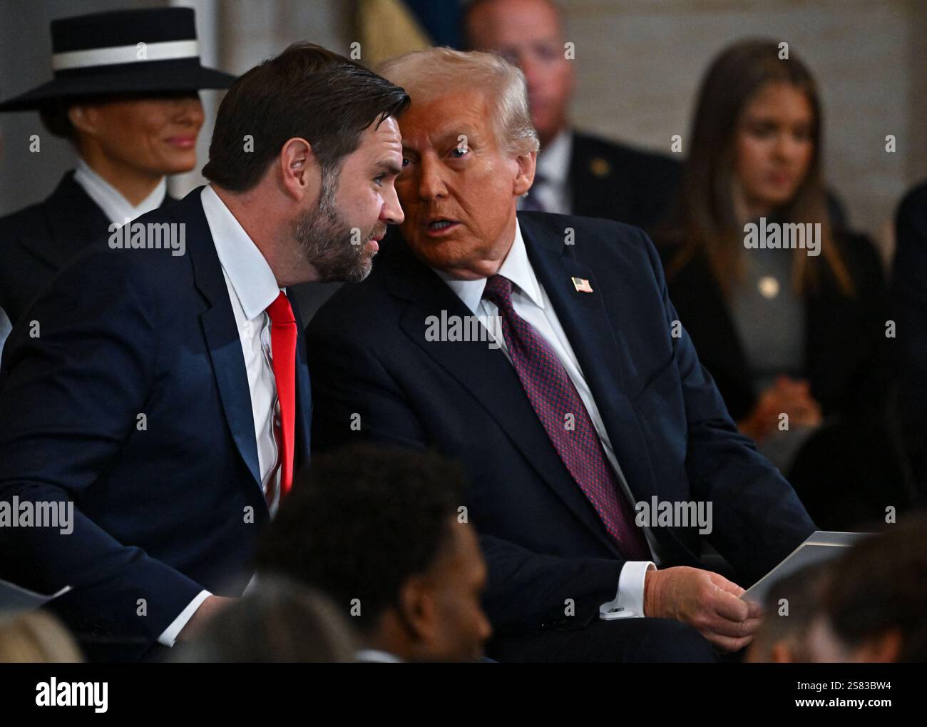 Vice President-elect JD Vance and President-elect Donald Trump arrive ...