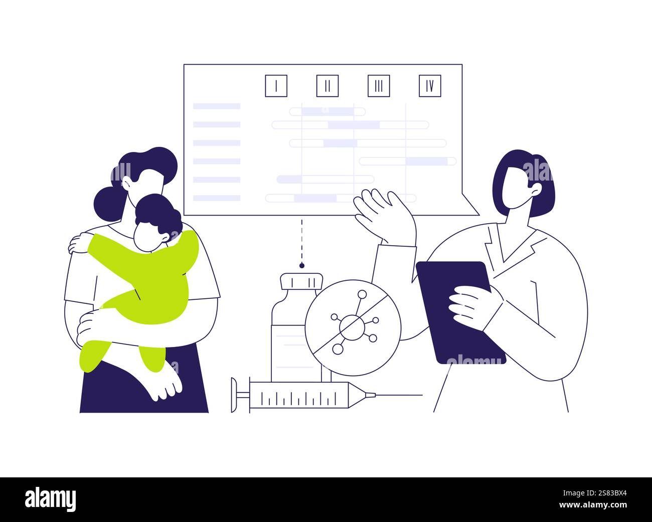 Immunization schedule abstract concept vector illustration Stock Vector ...