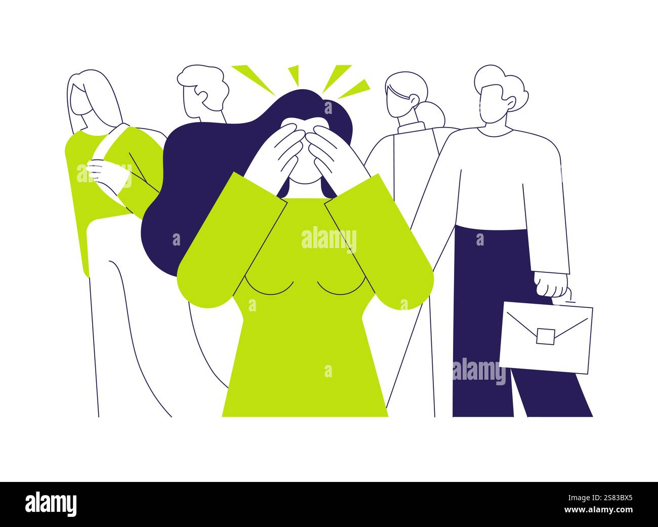 Panic attack abstract concept vector illustration Stock Vector Image ...