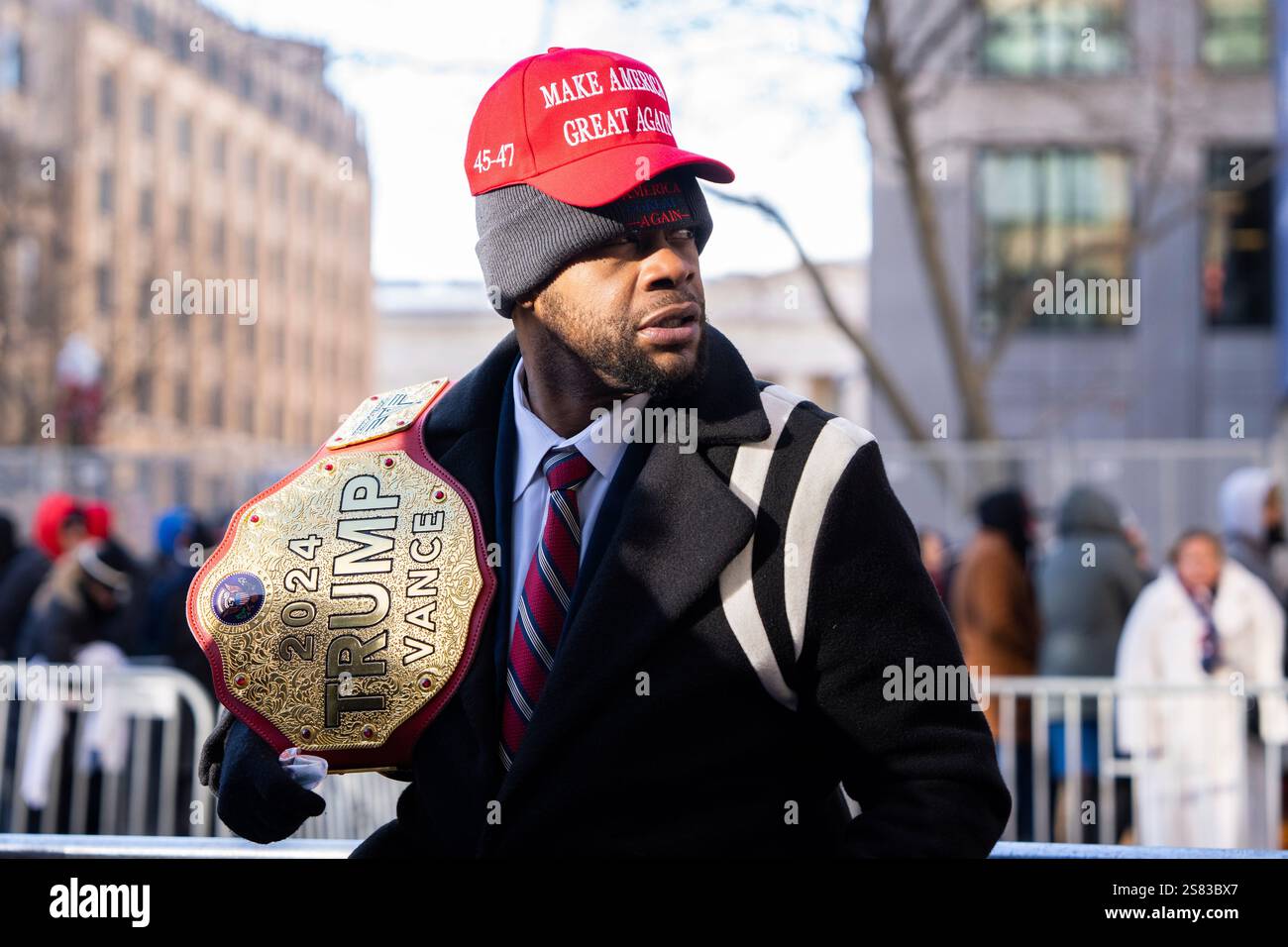 UNITED STATES - JANUARY 20: Terence Fowler, Sr., of Atlanta, makes his ...