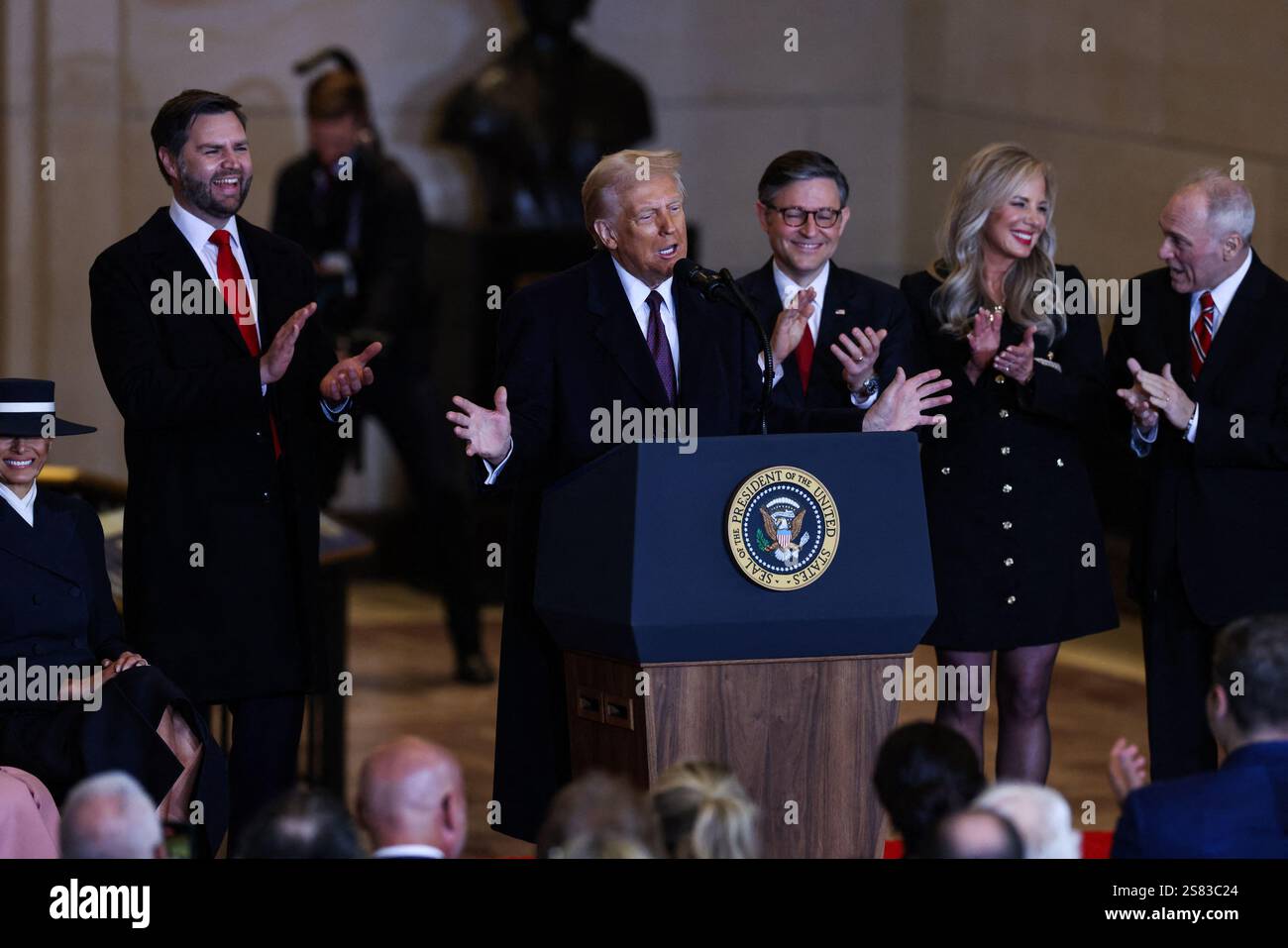 Vice President JD Vance, President Donald Trump, House Speaker Mike ...