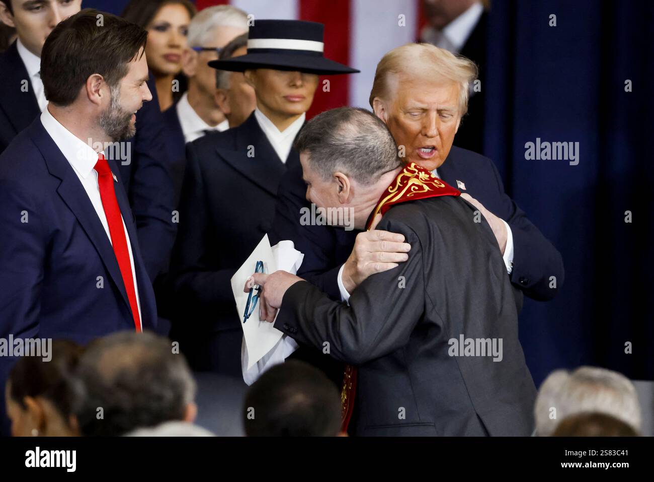 Rev. Father Frank Mann (R) of the Roman Catholic Diocese of Brooklyn ...