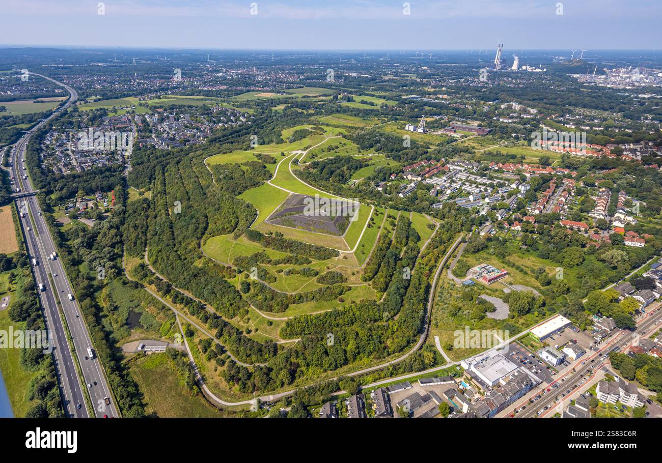 Aerial view, Rungenberg slagheap, also known as Rungenberghalde, with ...