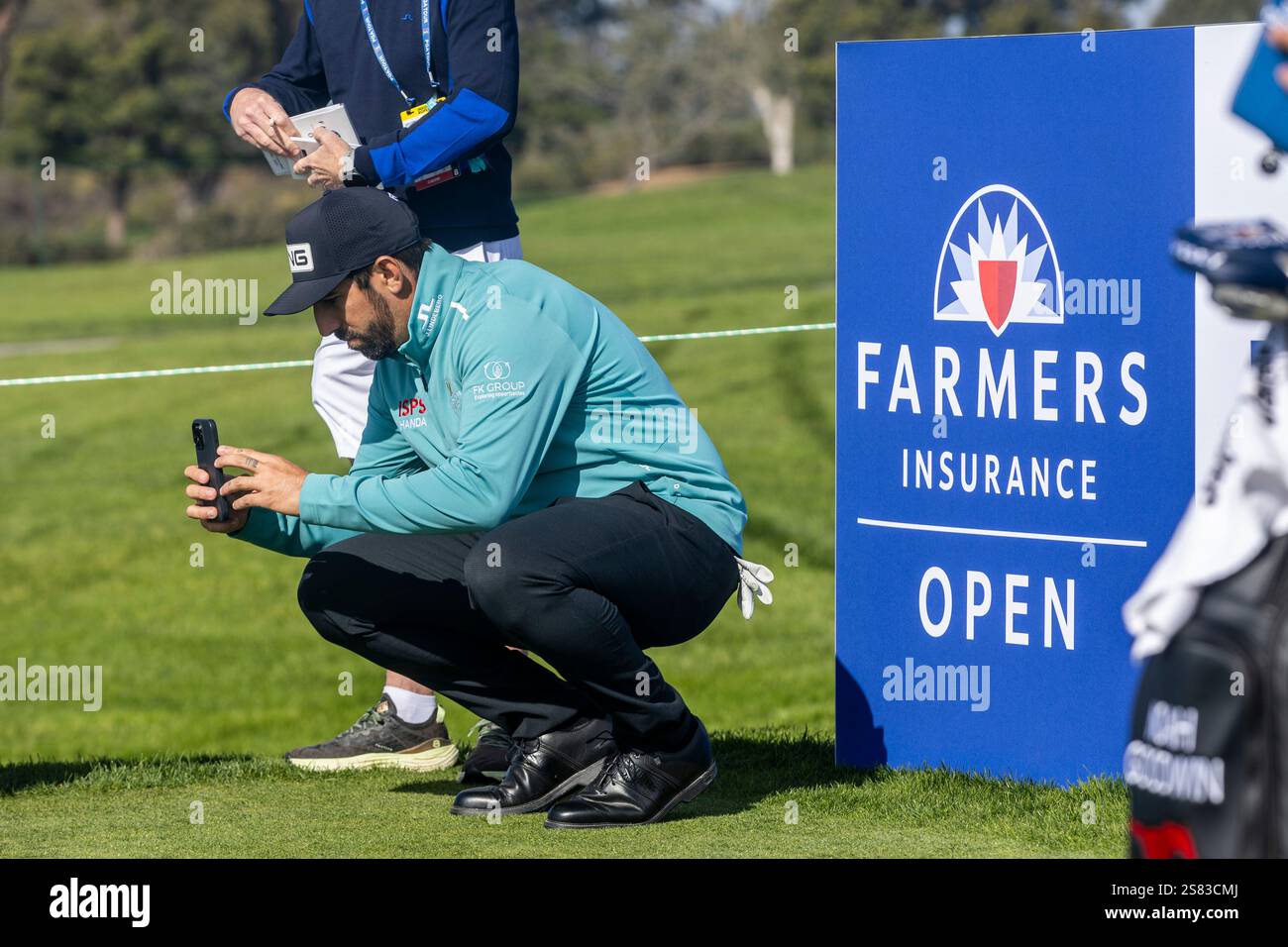 LA JOLLA, CA - JANUARY 20: Matthieu Pavon, the defending 2024 champion ...
