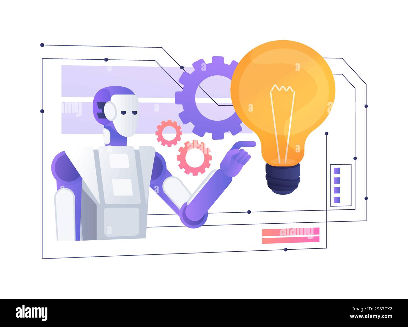 AI-Backed Innovation abstract concept vector illustration Stock Vector ...