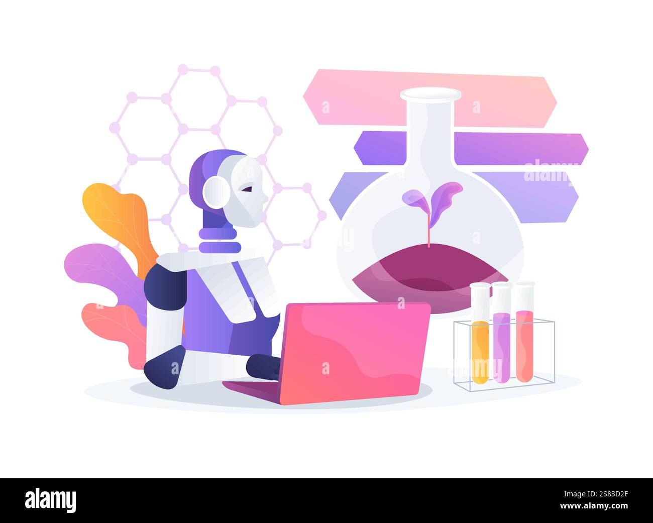 AI-Streamlined Lab Processes abstract concept vector illustration Stock ...