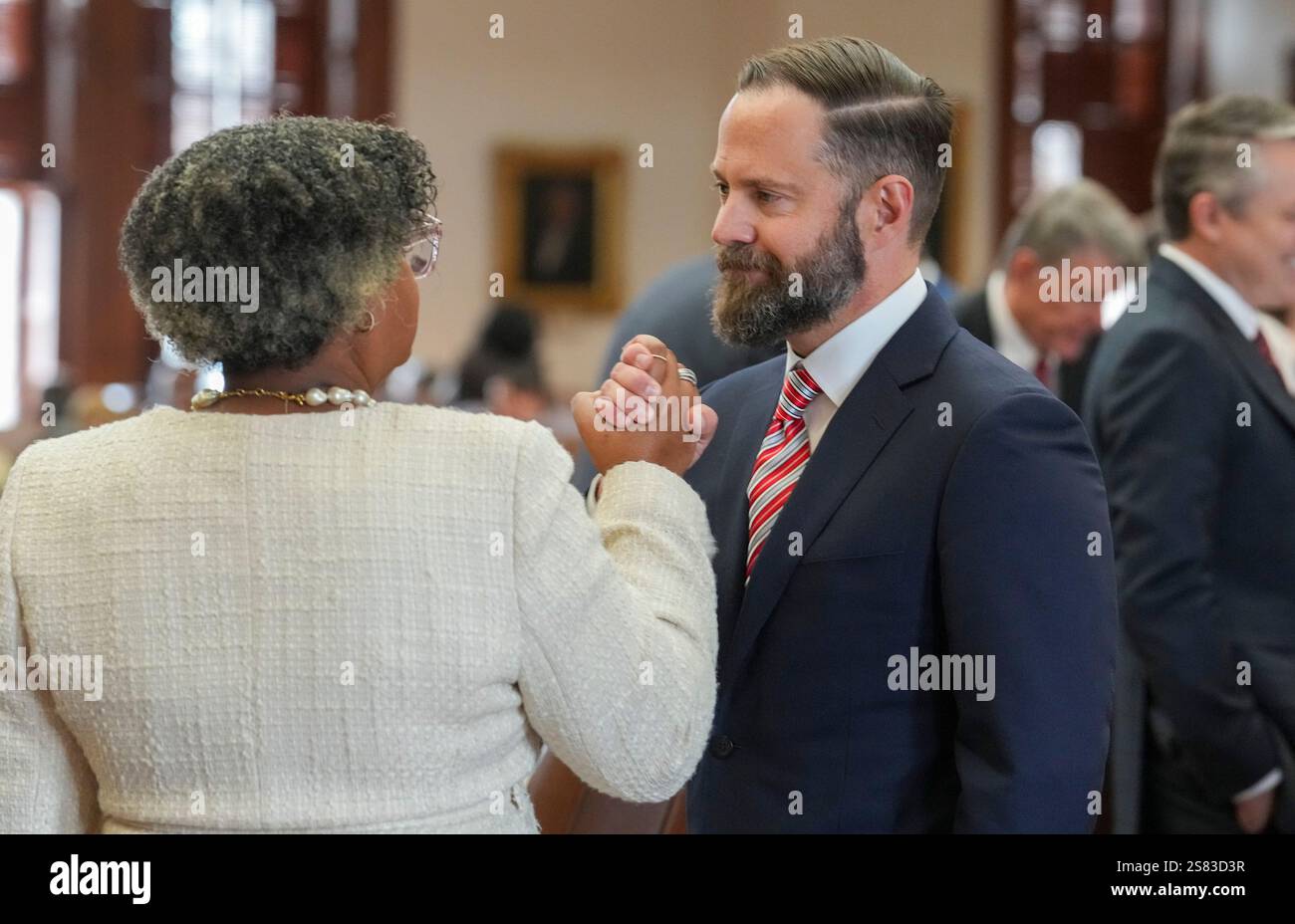 Austin Texas USA, January 14 2025: Texas State Rep. DUSTIN BURROWS, R ...