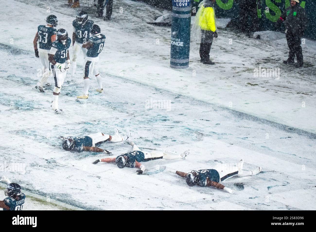 Philadelphia Eagles cornerback Isaiah Rodgers (34) celebrates in fumble ...