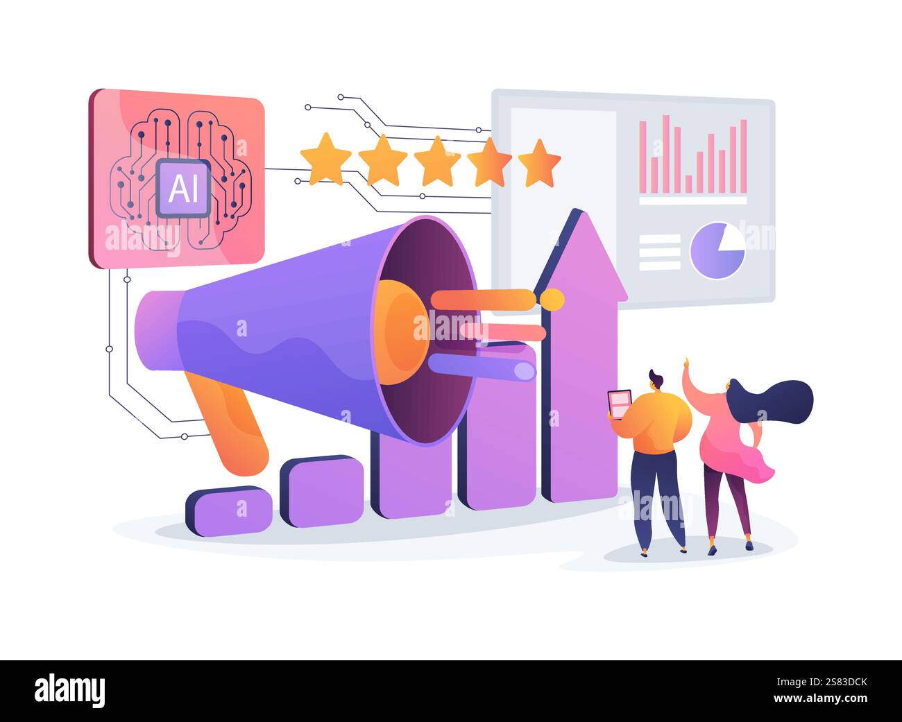 AI-Supported Crisis Management abstract concept vector illustration ...