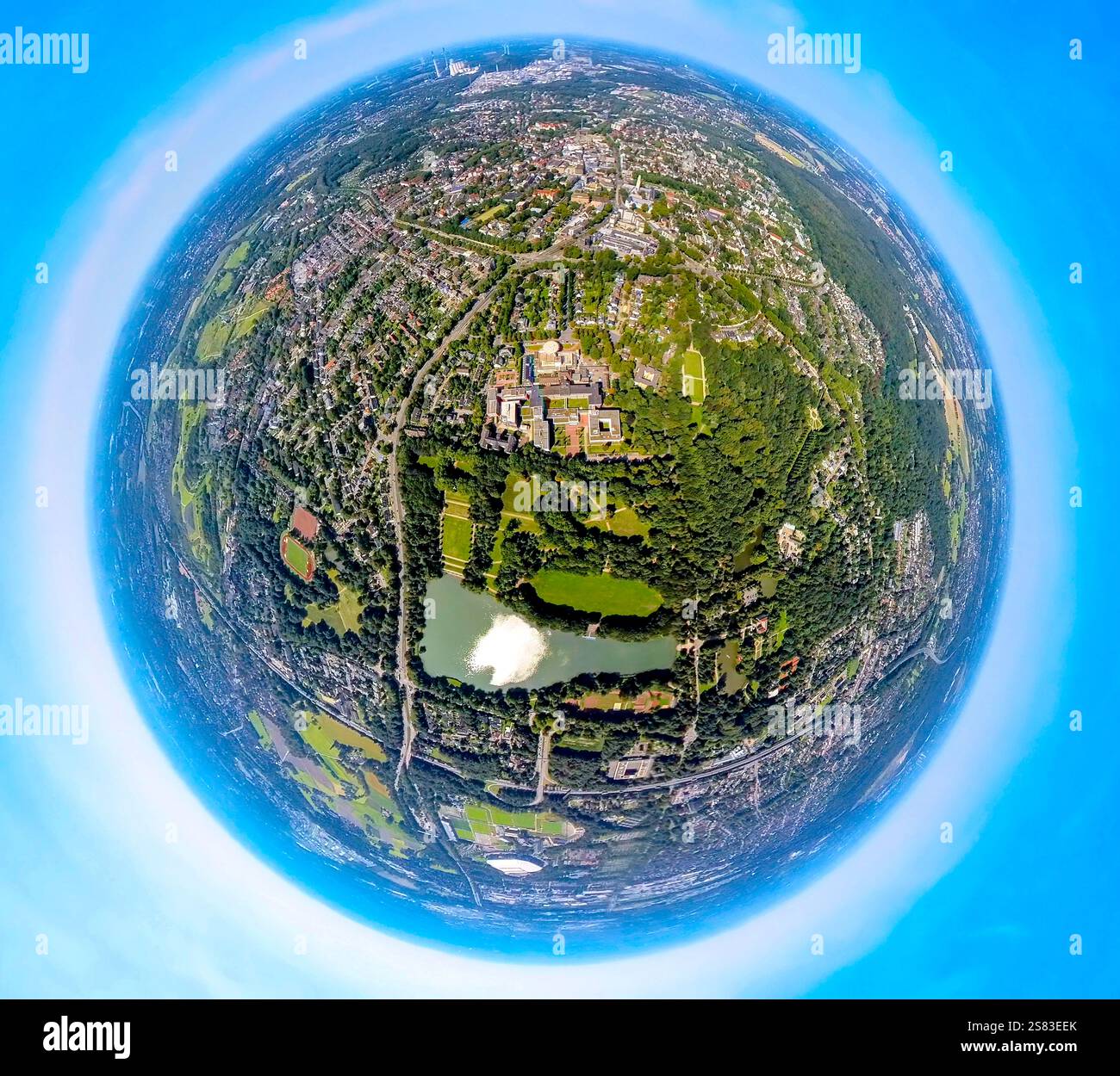 Aerial view, Bergmannsheil und Kinderklinik Buer GmbH general hospital ...