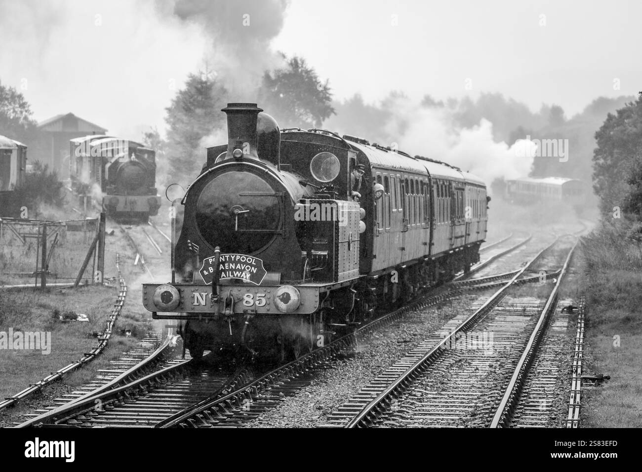 Steam train furnace Black and White Stock Photos & Images - Alamy