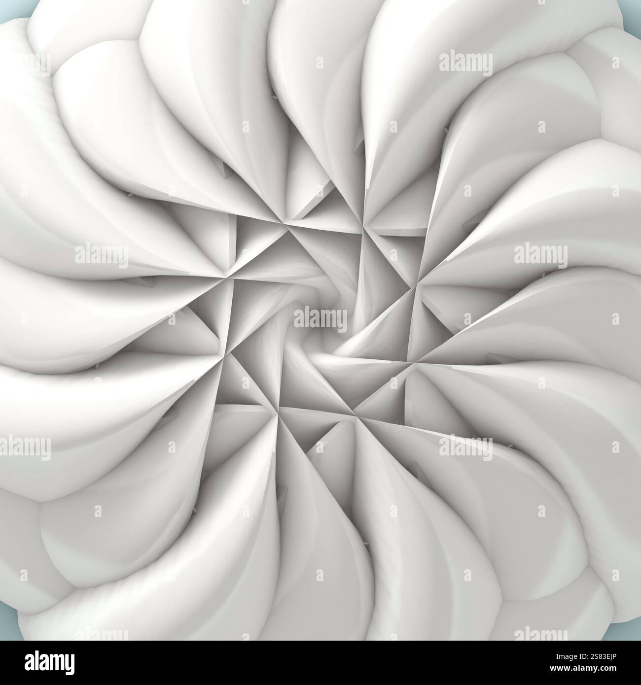 3d render of abstract art with surreal 3d machinery industrial turbine ...