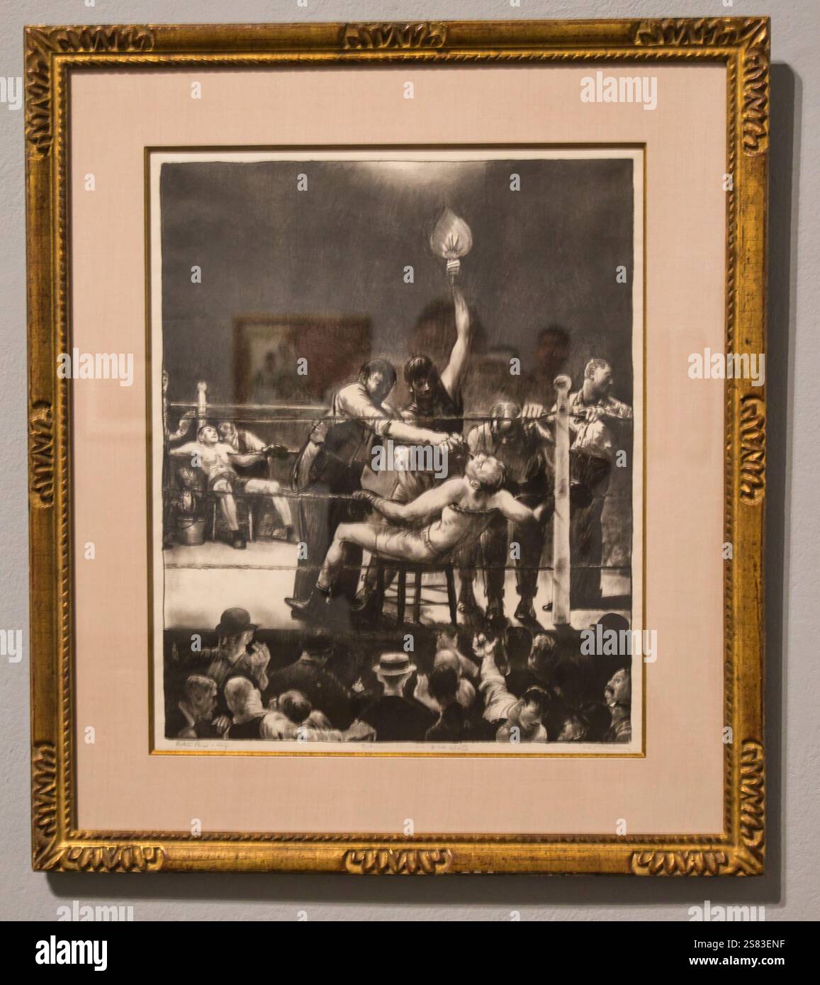 George Wesley Bellows American 1882-1925 Between Rounds depicts a ...
