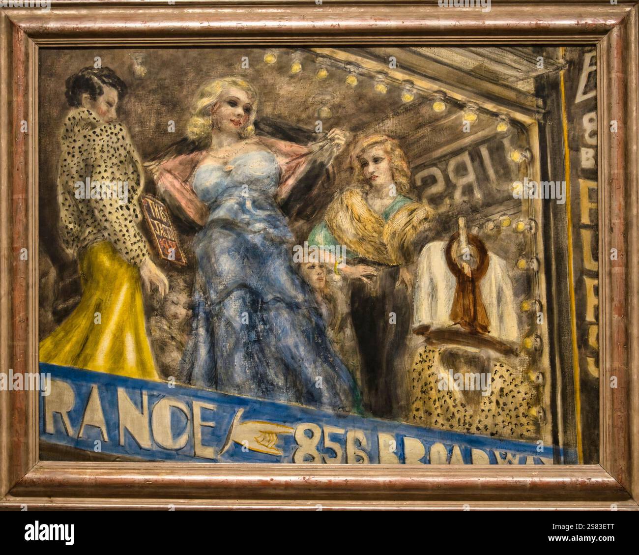 Reginald Marsh, Hudson Bay Fur Company, The painting is a classic ...