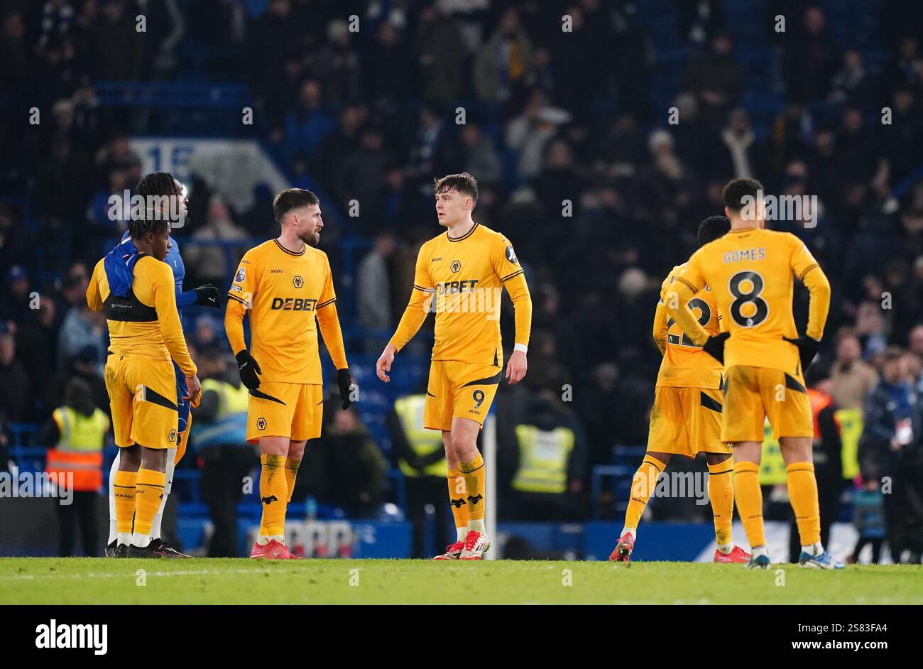 Wolverhampton Wanderers players after the Premier League match at ...