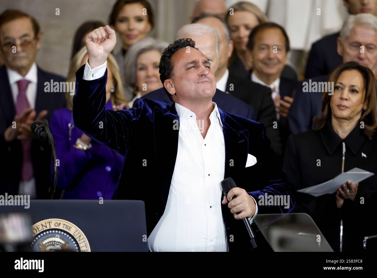 Washington, Dc, USA. 20th Jan, 2025. Singer Christopher Macchio ...