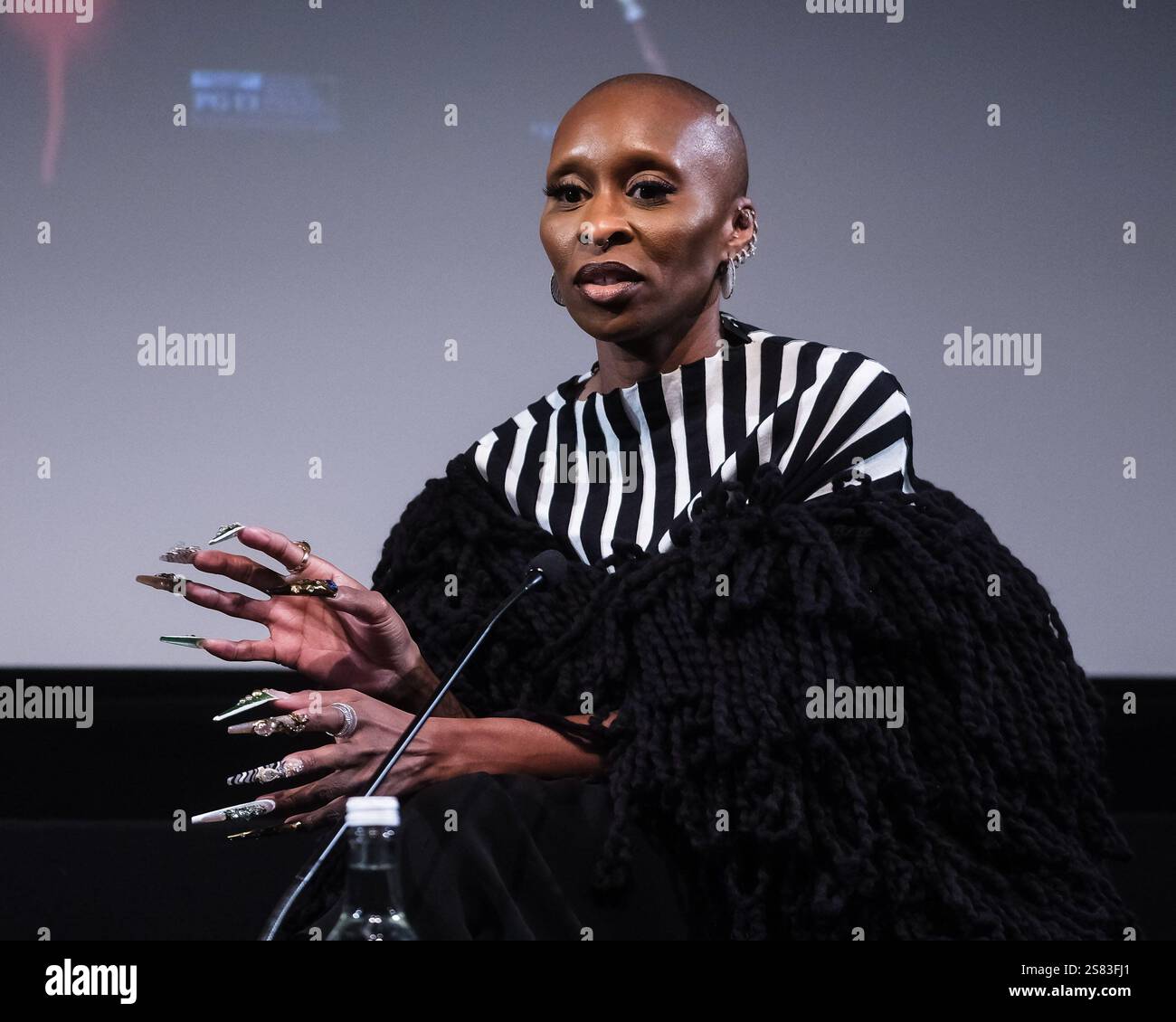 London, UK. 20th Jan, 2025. Cynthia Erivo on stage at Mark Kermode in ...