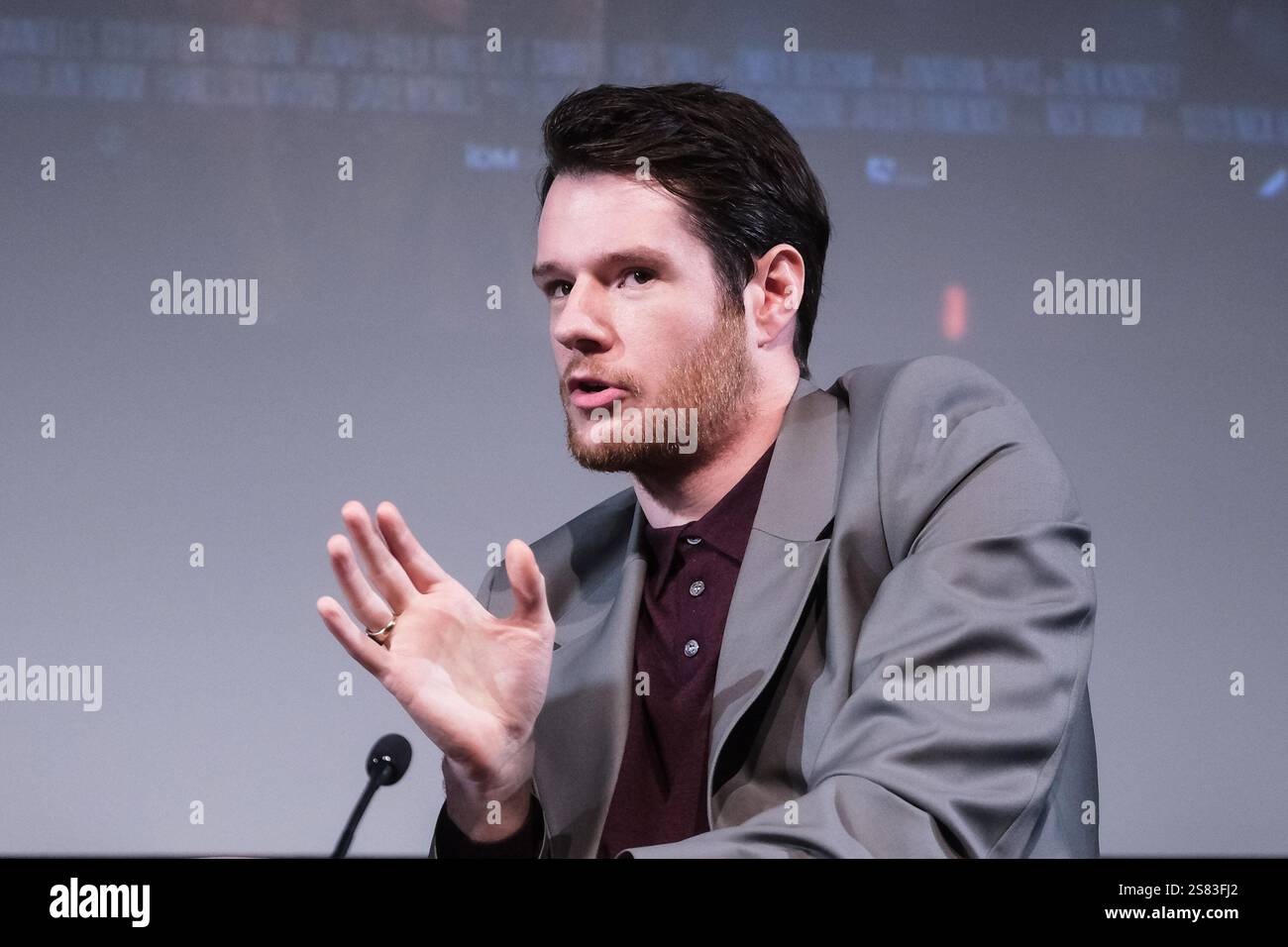 London, UK. 20th Jan, 2025. Connor Swindells on stage at Mark Kermode ...