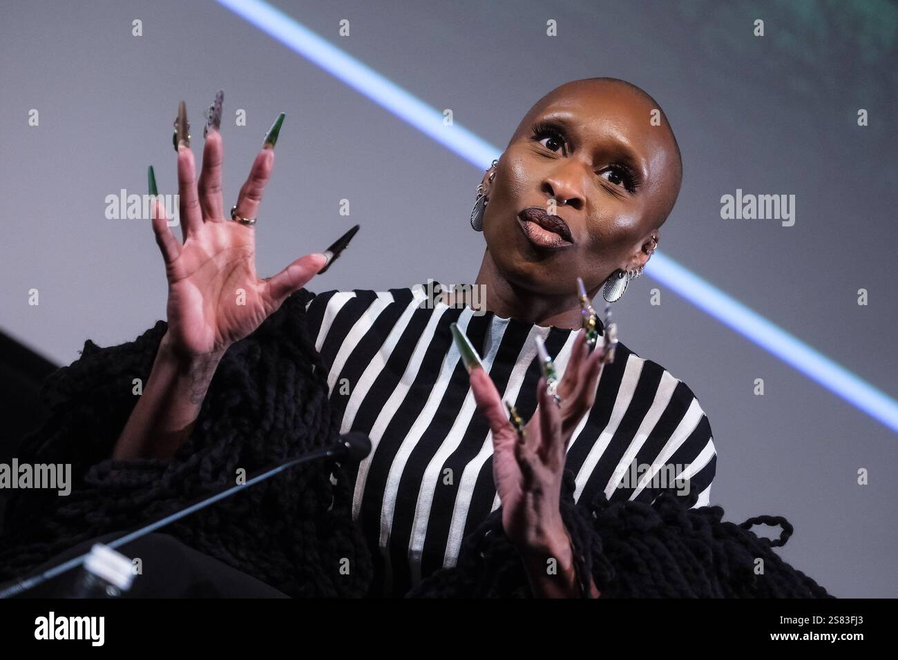 London, UK. 20th Jan, 2025. Cynthia Erivo on stage at Mark Kermode in ...
