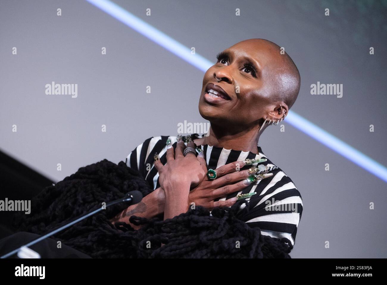 London, UK. 20th Jan, 2025. Cynthia Erivo on stage at Mark Kermode in ...