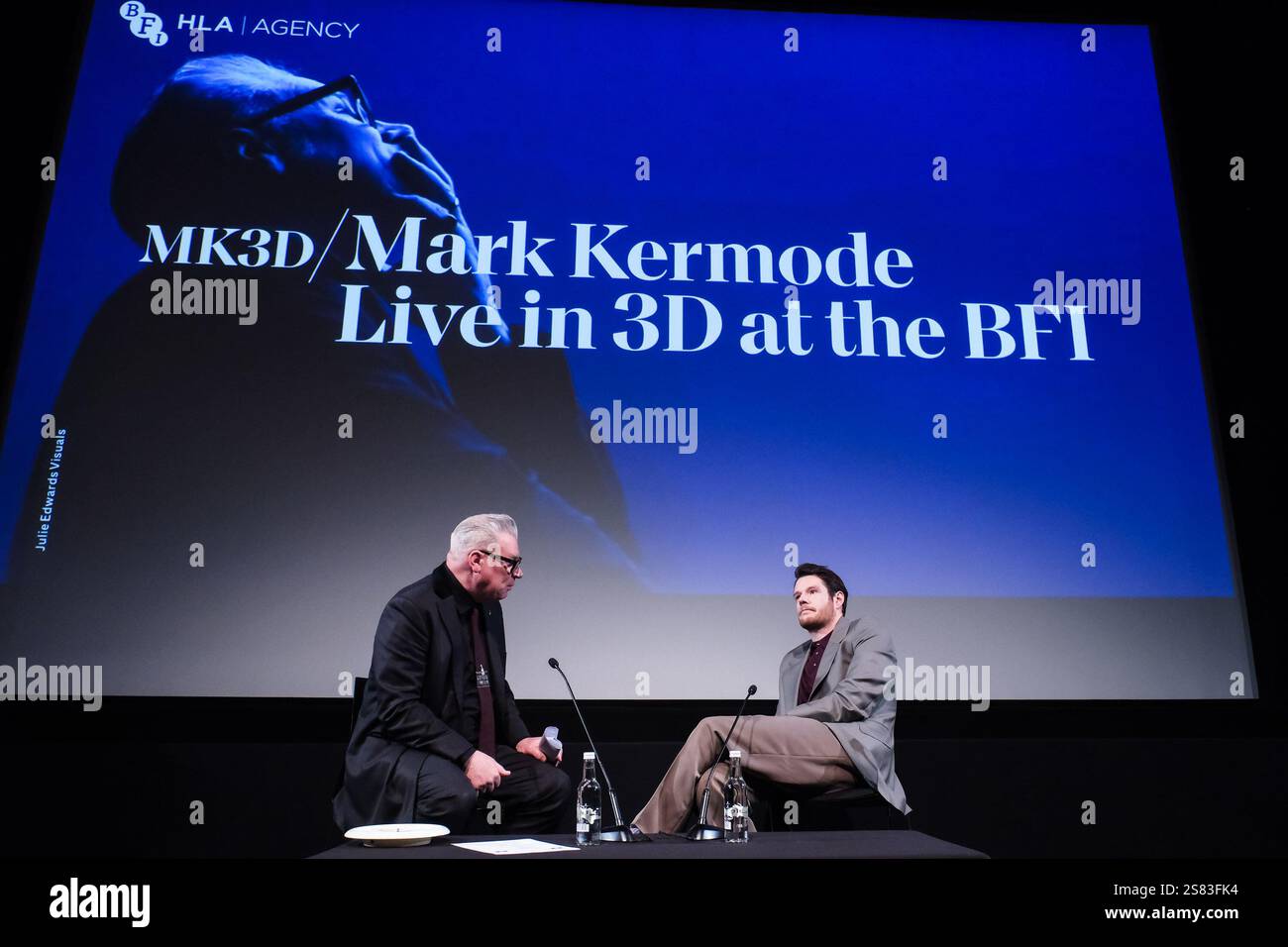 London, UK. 20th Jan, 2025. Connor Swindells and Mark Kermode on stage ...