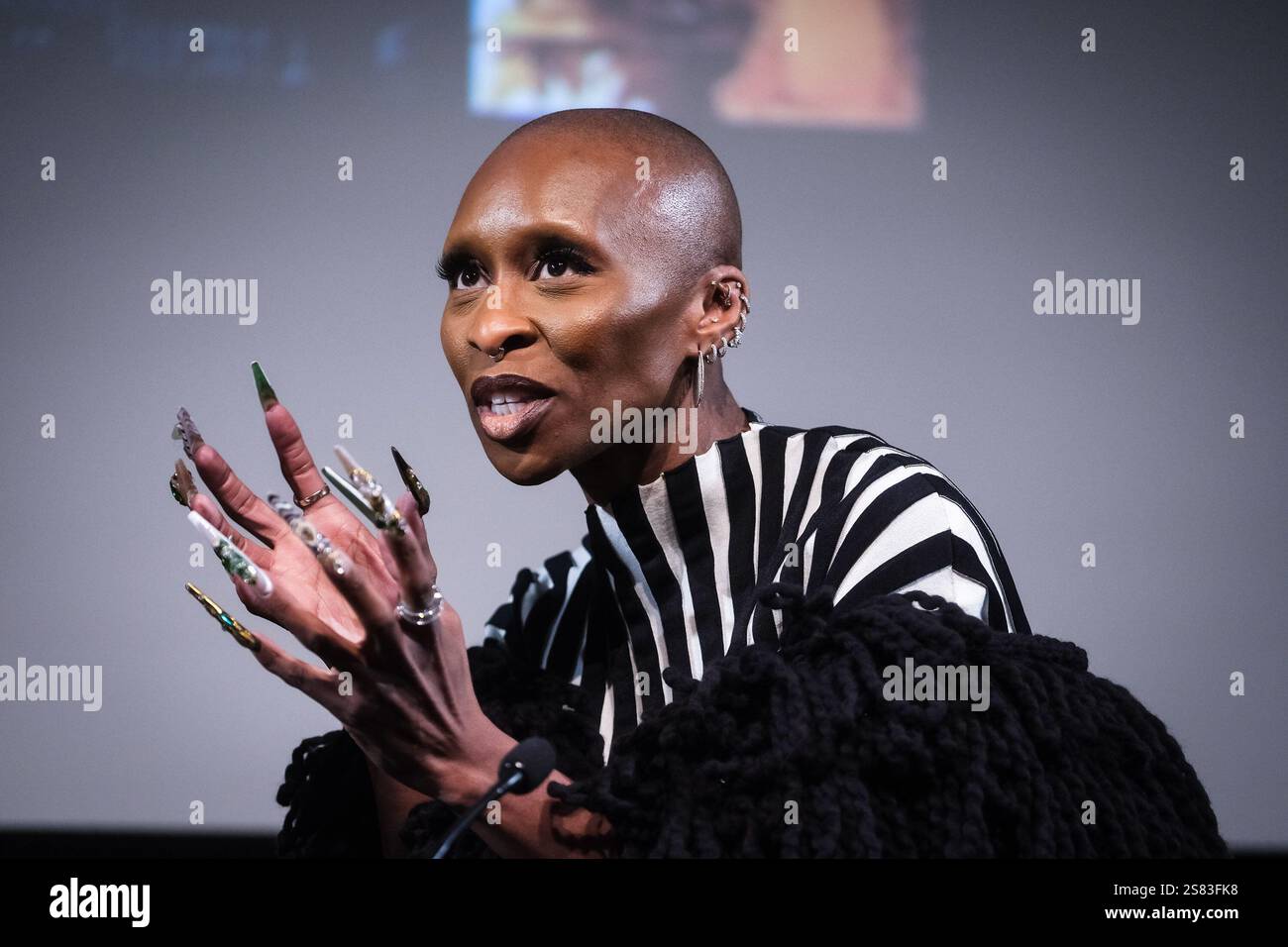 London, UK. 20th Jan, 2025. Cynthia Erivo on stage at Mark Kermode in ...