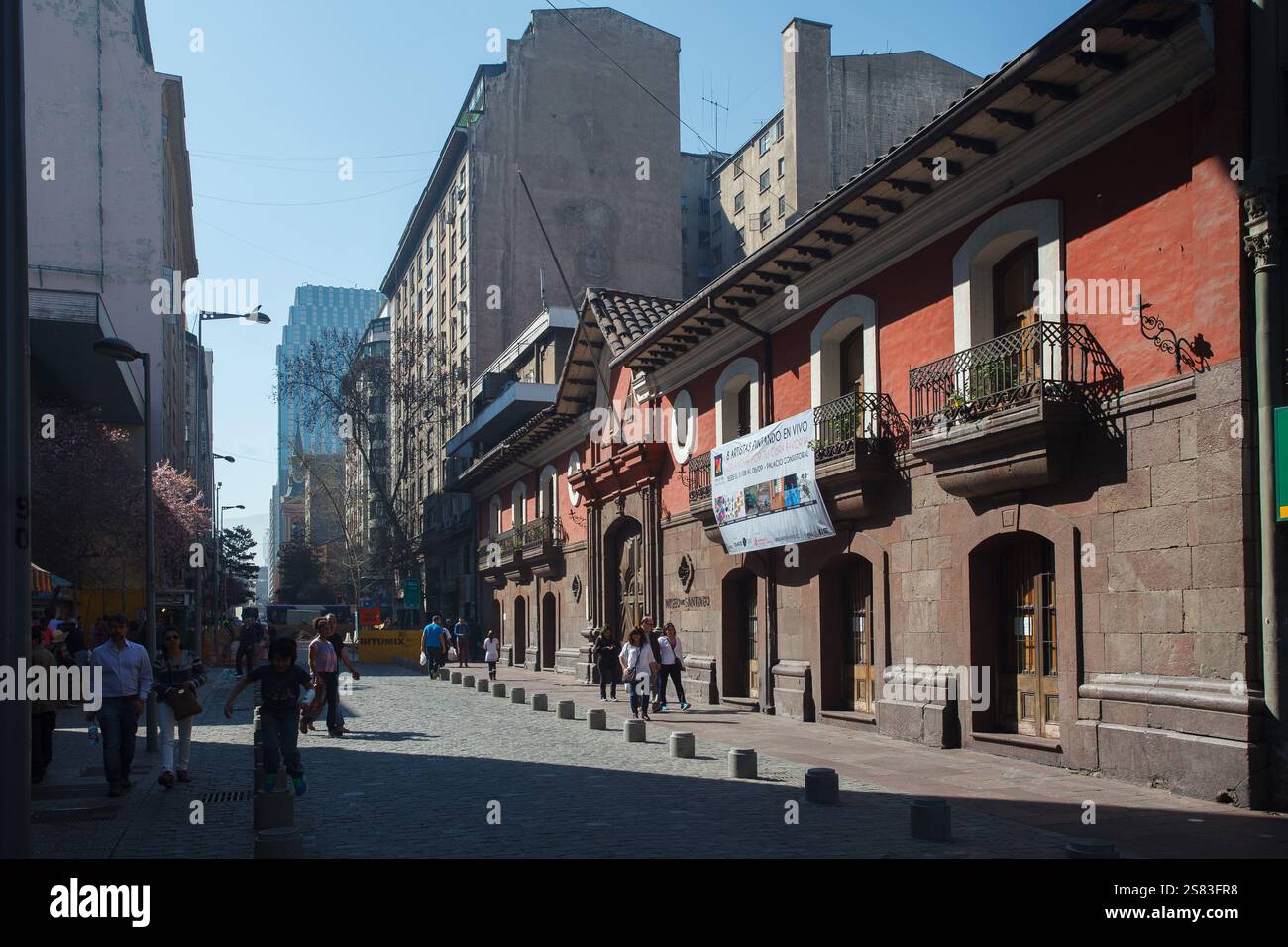 The Casa Colorada historical house in downtown Santiago de Chile Stock ...