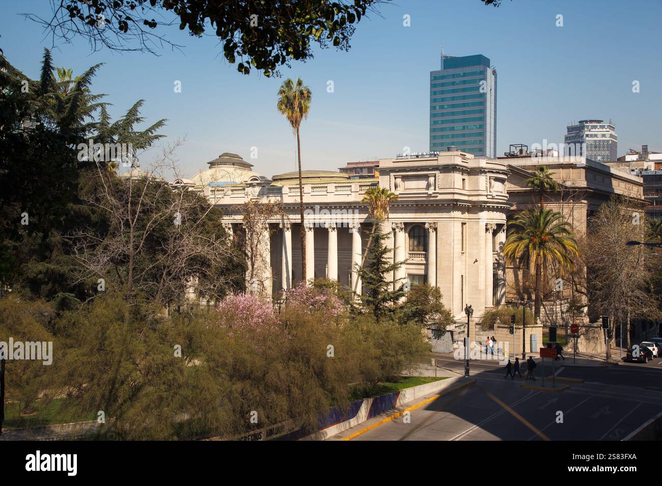The National Library elegant classic facade with corinthian columns in ...
