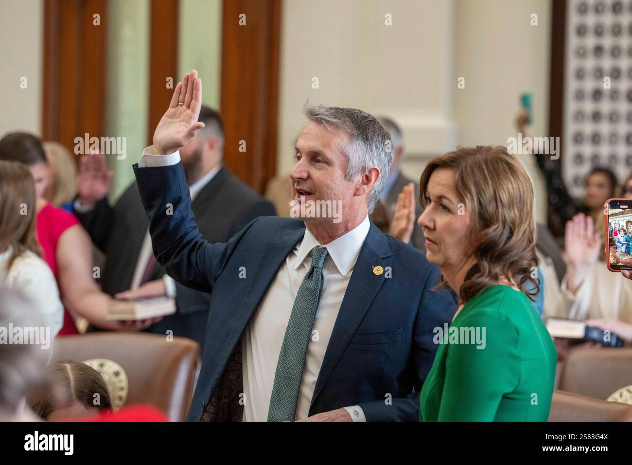 January 14, 2025: State Rep. TOM OLIVERSON takes the oath of office ...