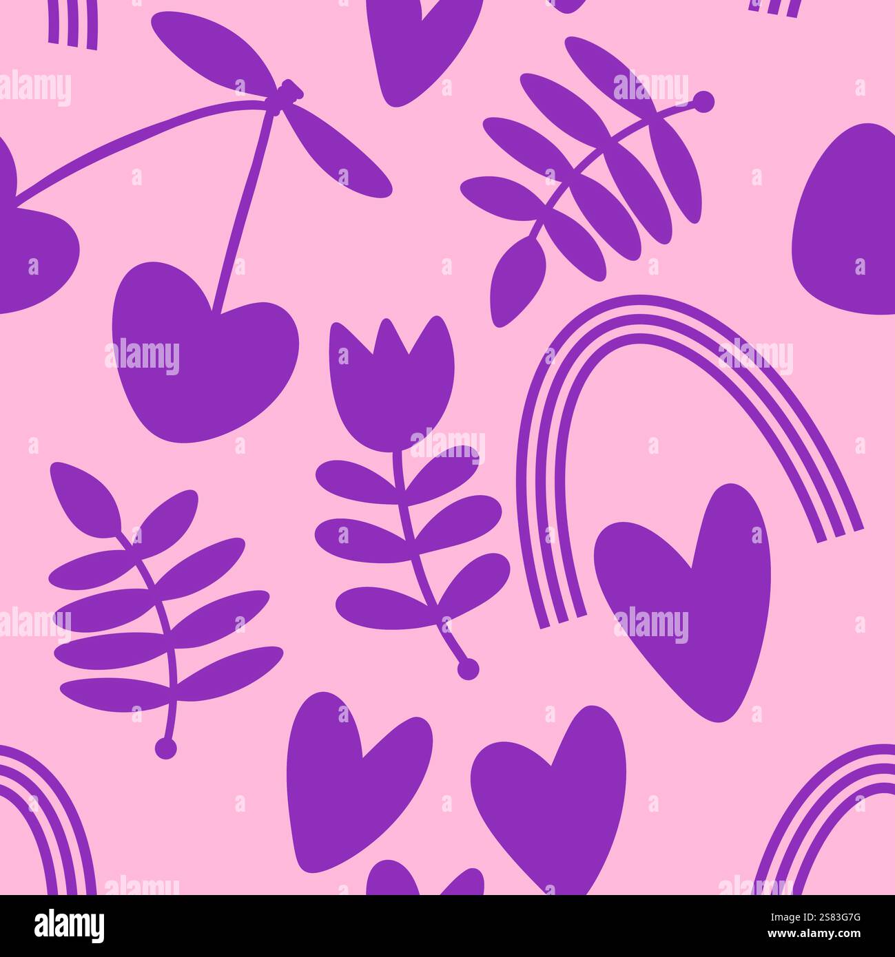 Valentine love hearts seamless 14 February pattern for wrapping paper ...