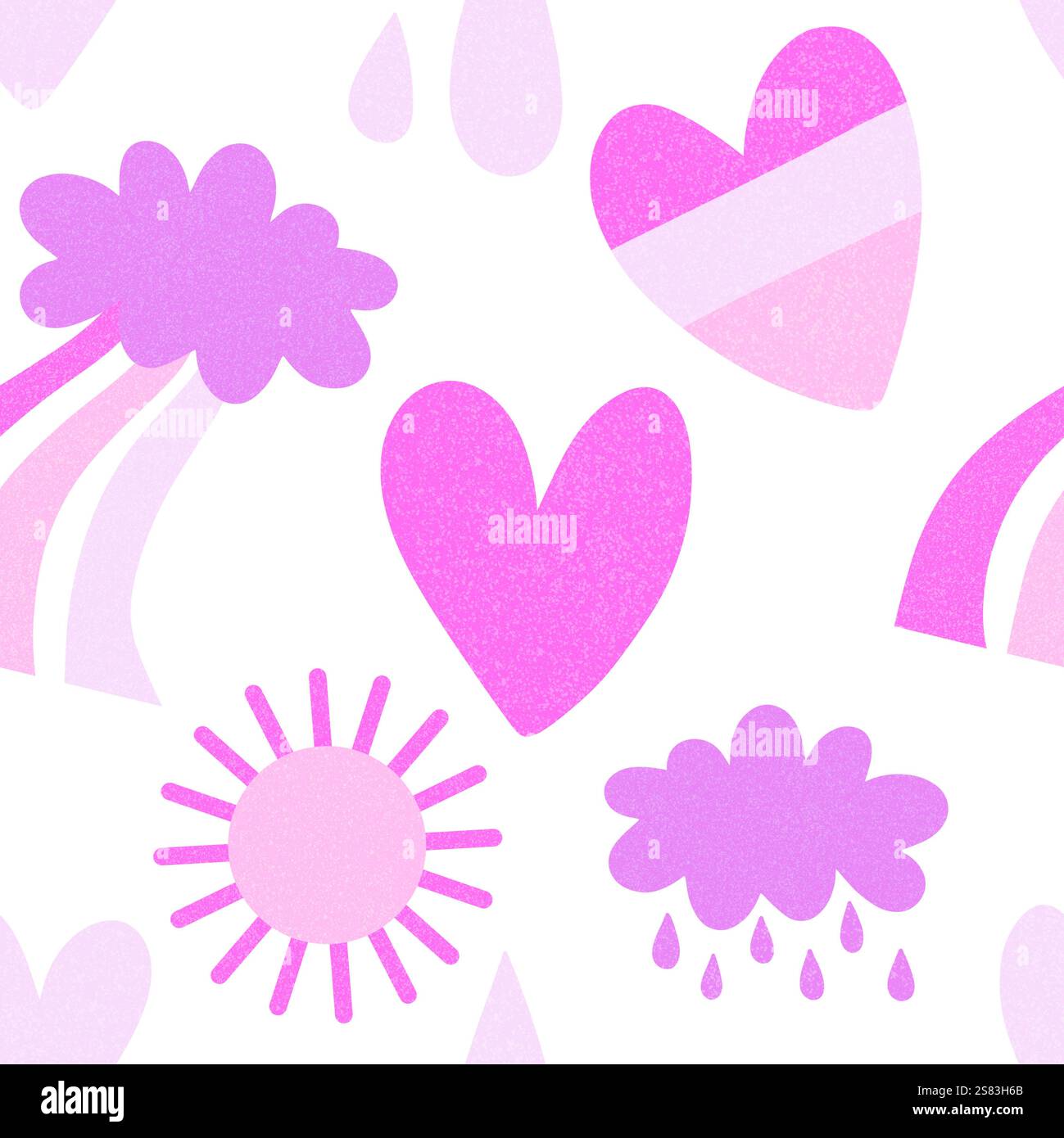 Valentine love hearts seamless 14 February pattern for wrapping paper ...