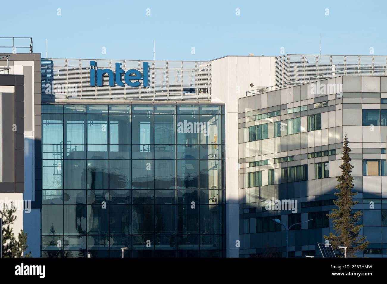 Gdansk, Poland. 20 January 2025. Gdansk R&D centre of Intel Corporation. Elon Musk was ...