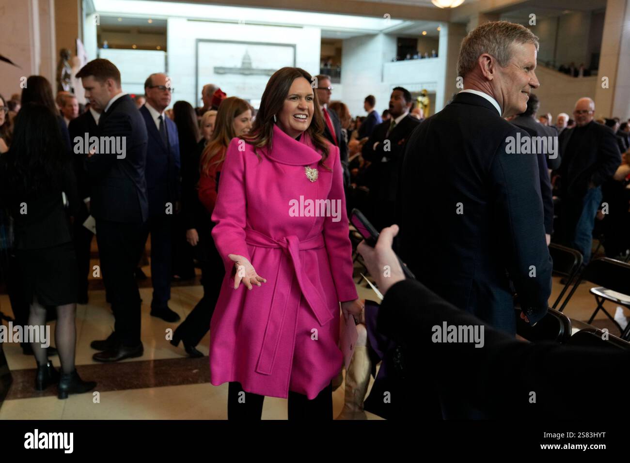 Washington, Dc, USA. 20th Jan, 2025. Arkansas Gov. Sarah Huckabee ...