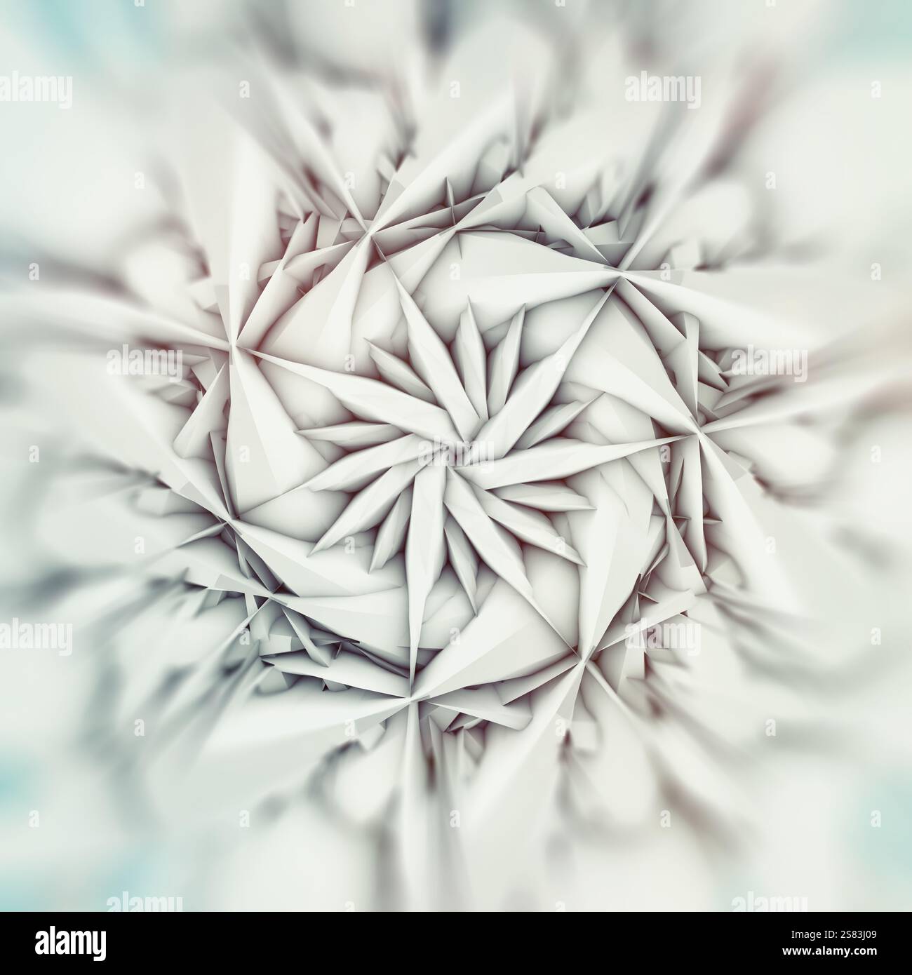 3d render of abstract art with surreal 3d machinery industrial turbine ...