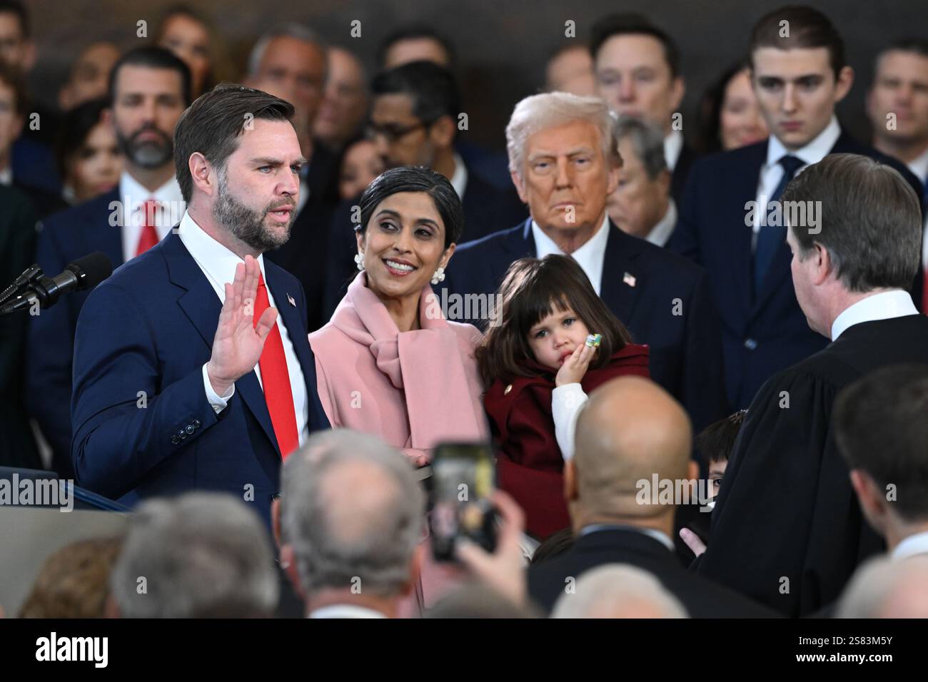 J.D. Vance is sworn in as the US Vice President in the US Capitol ...