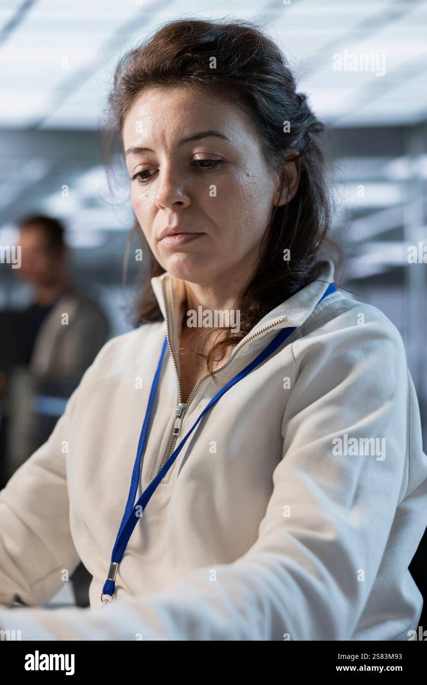 Data center system administrator developing disaster recovery plans ...