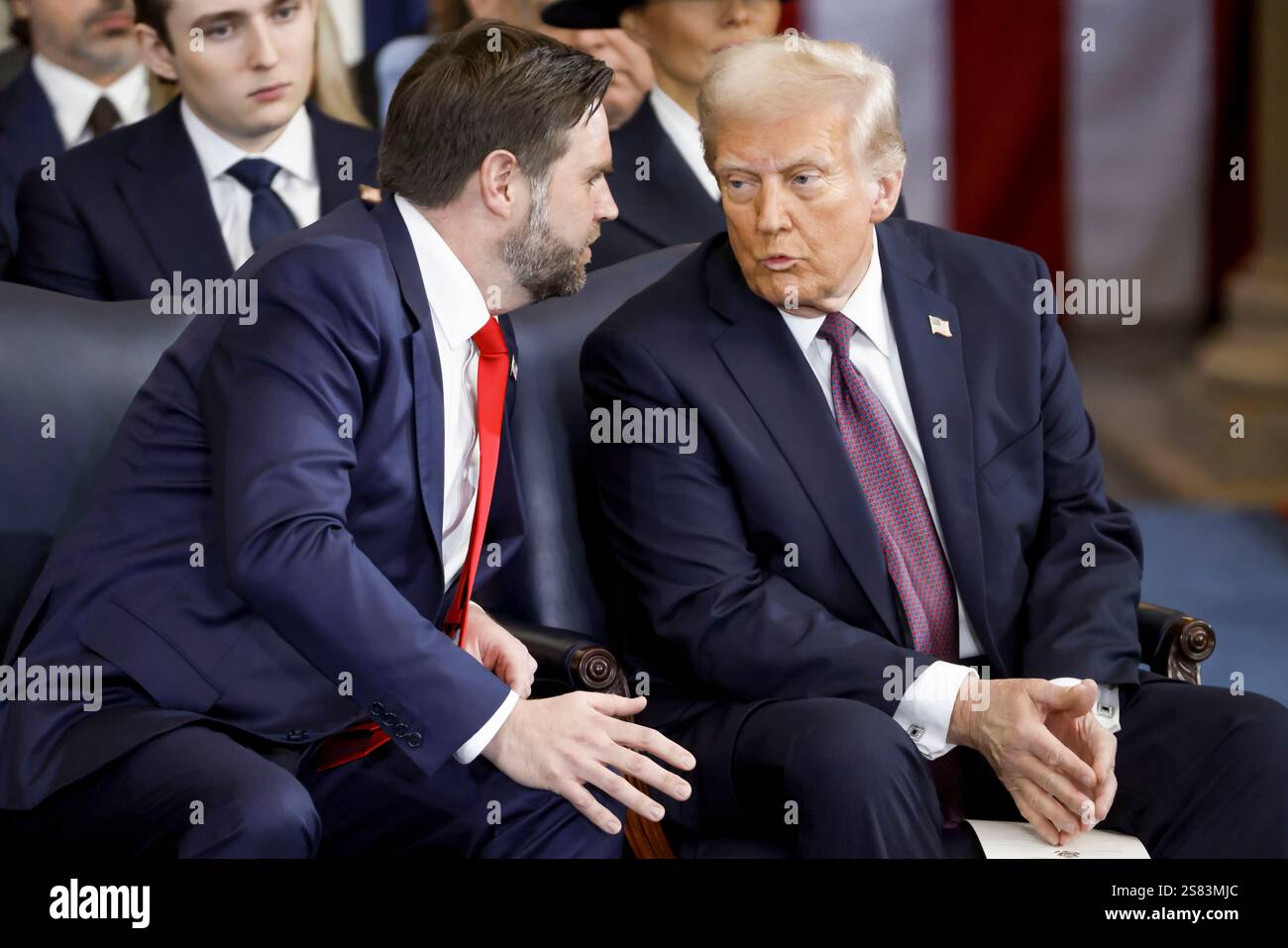 Washington, DC, USA. 20th Jan, 2025. US President Donald Trump (R ...