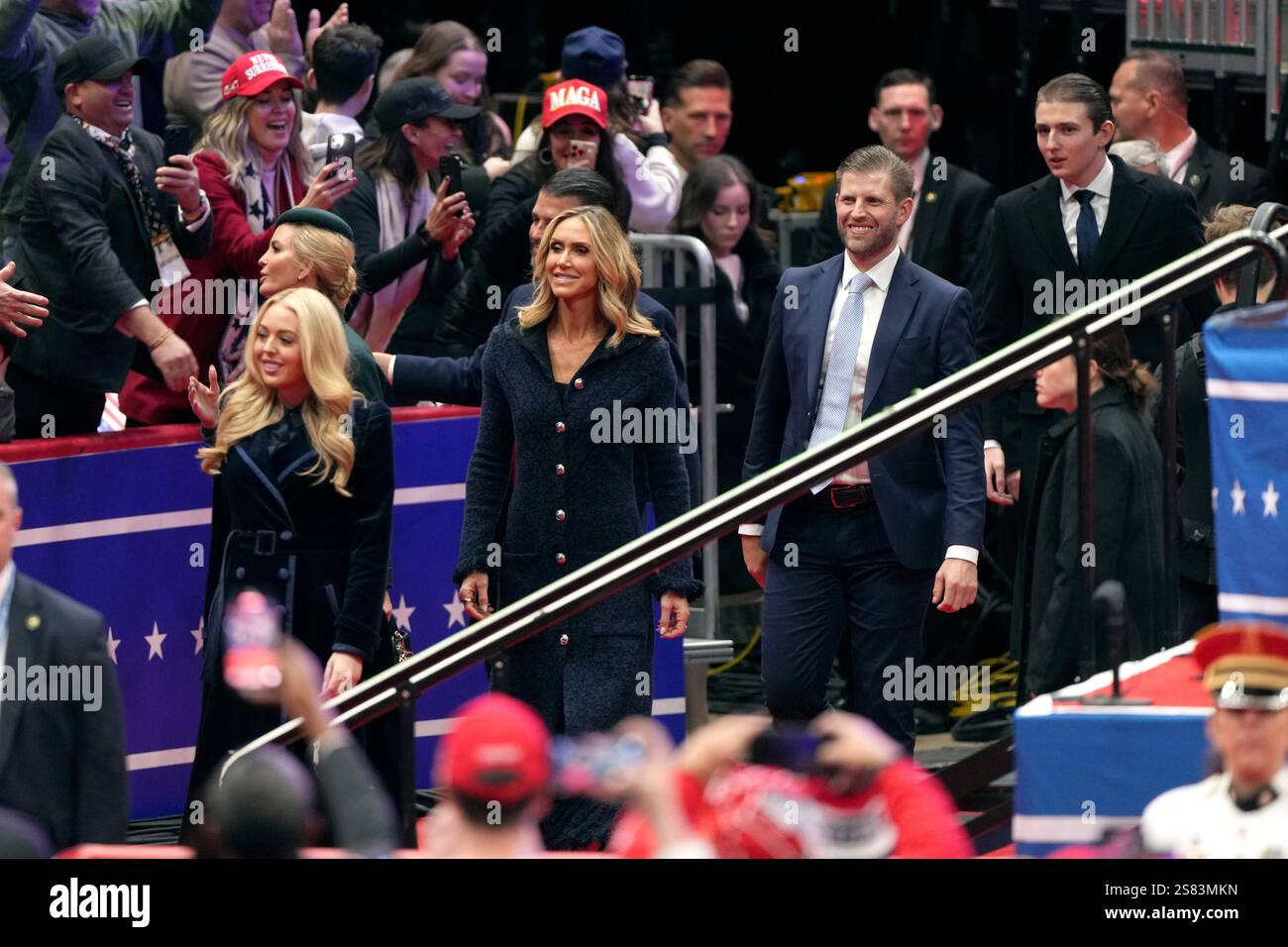Tiffany Trump, from left, Lara Trump, Eric Trump and Barron Trump ...