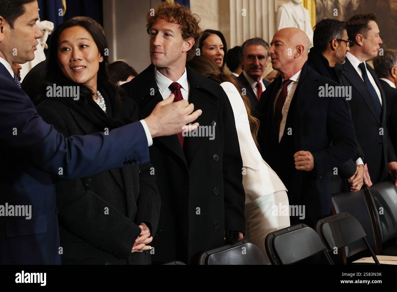 WASHINGTON, DC - JANUARY 20: Meta and Facebook CEO Mark Zuckerberg (C ...