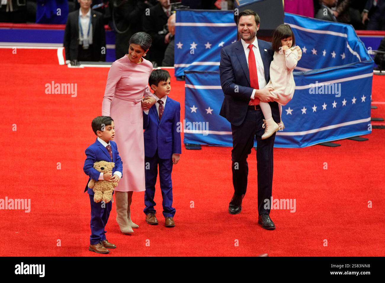 Second lady Usha Vance and Vice President JD Vance with their three ...