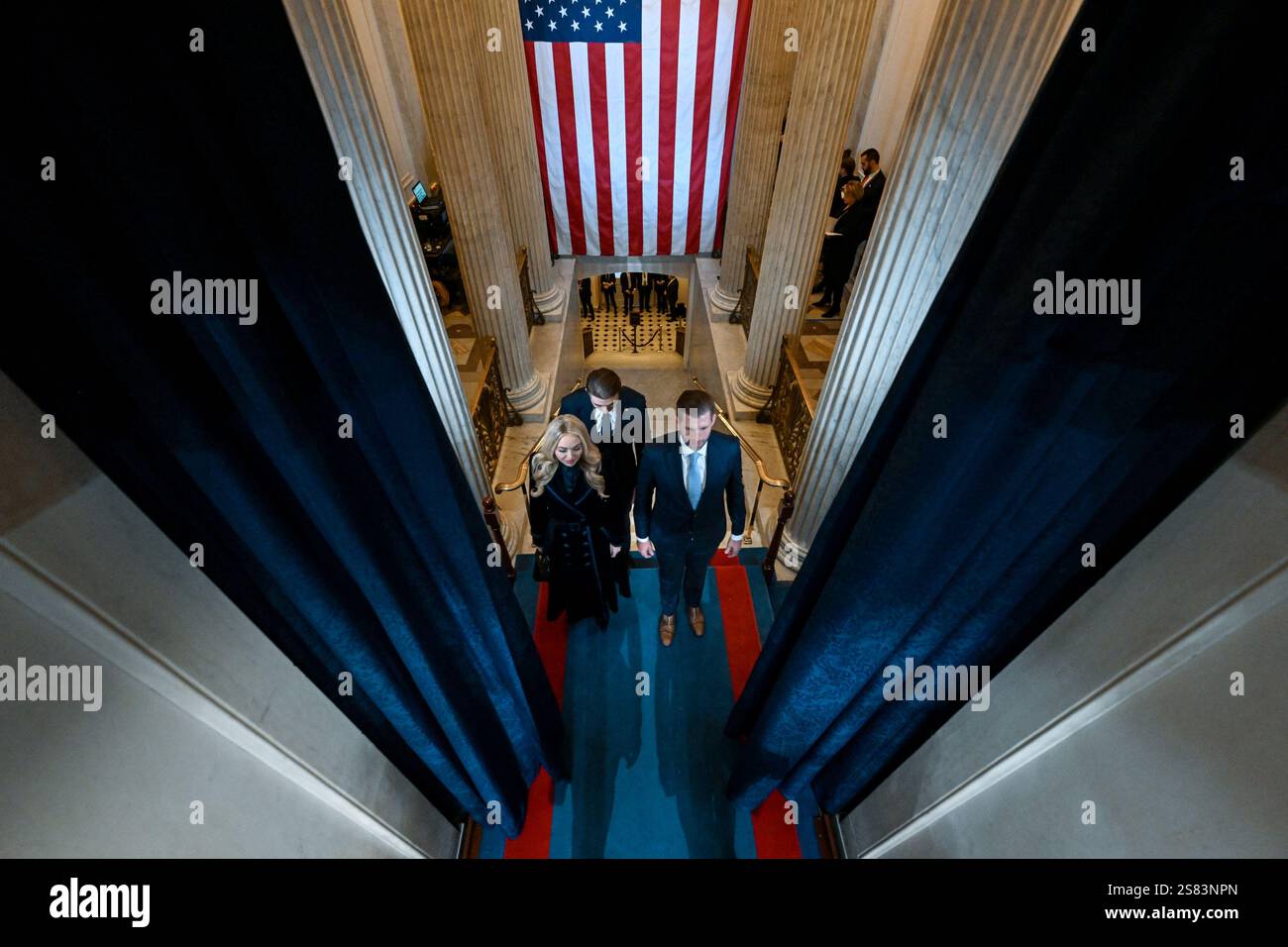 Tiffany Trump, Eric Trump and Barron Trump entering the stage as the ...