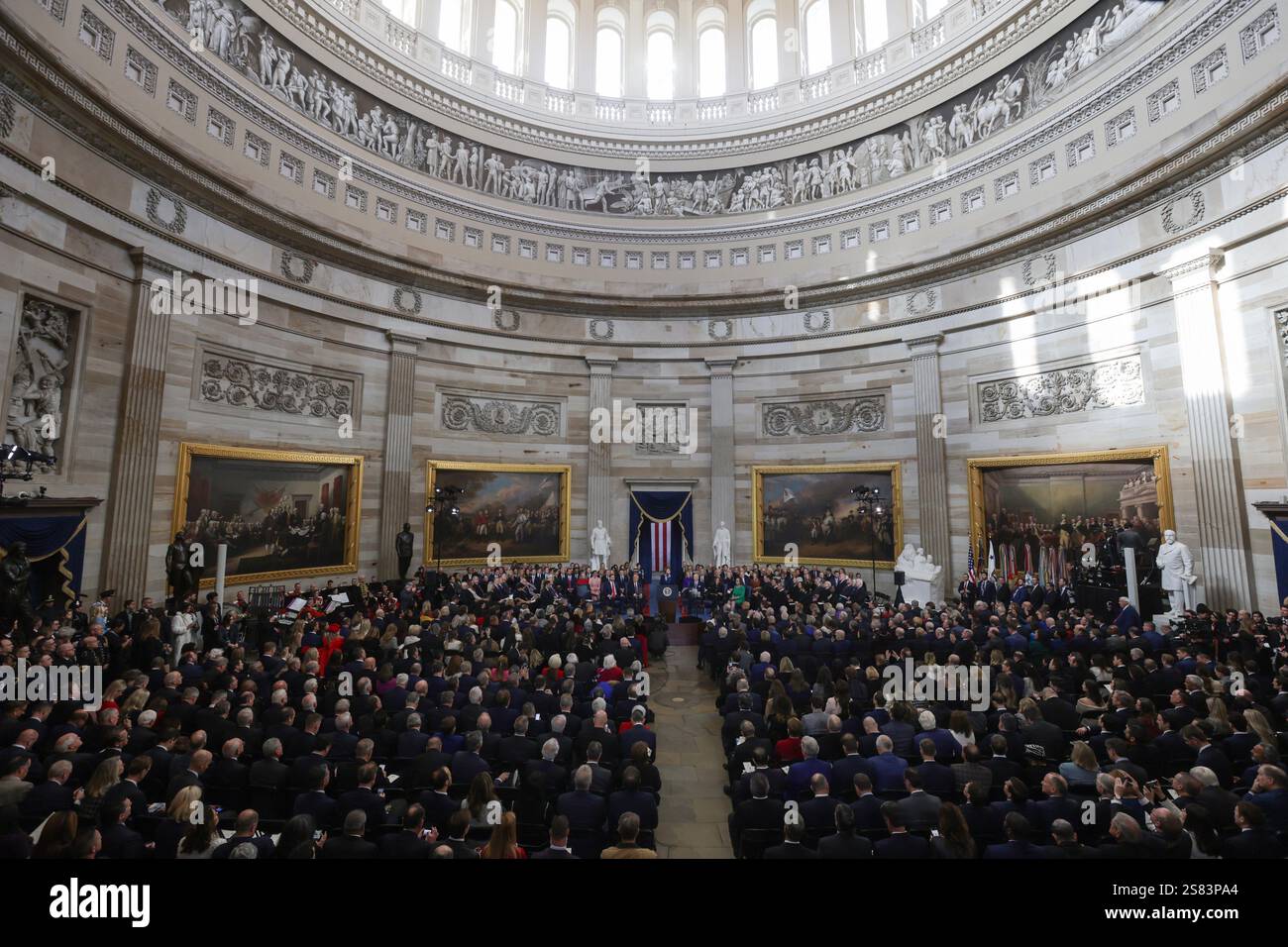 General view during the presidential inauguration of Donald Trump in ...