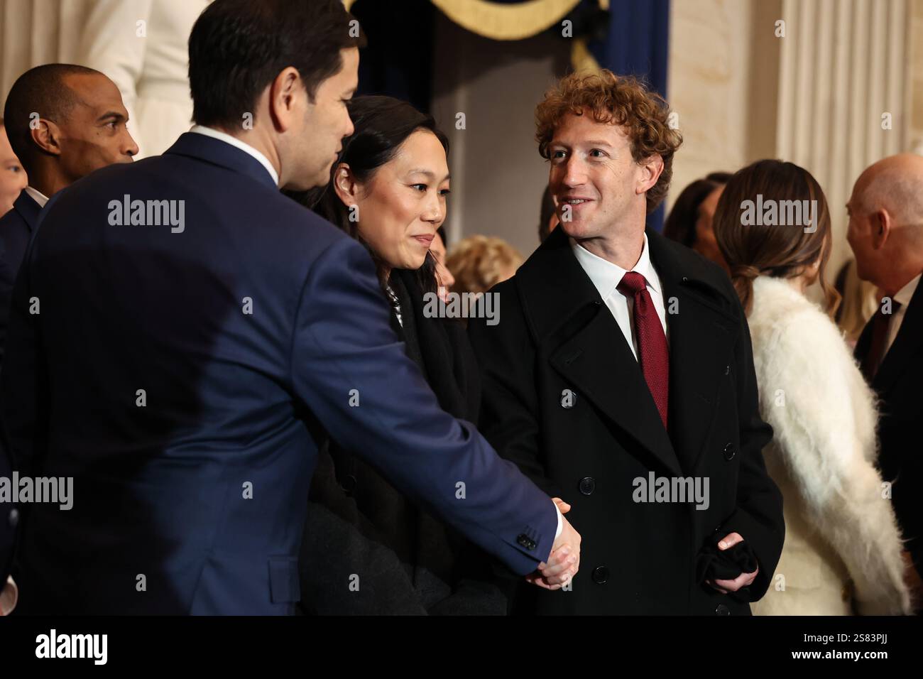 WASHINGTON, DC - JANUARY 20: Meta and Facebook CEO Mark Zuckerberg (C ...