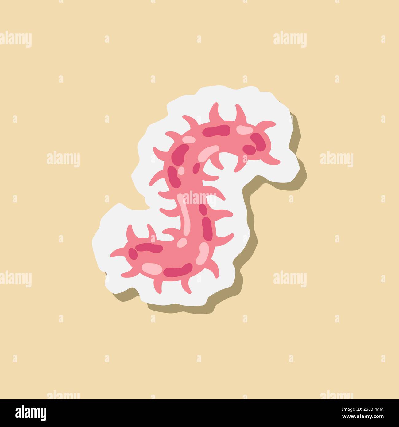 Bacteria and virus illustration. Pathogenic bacteria, viruses and microbes, disease-causing ...