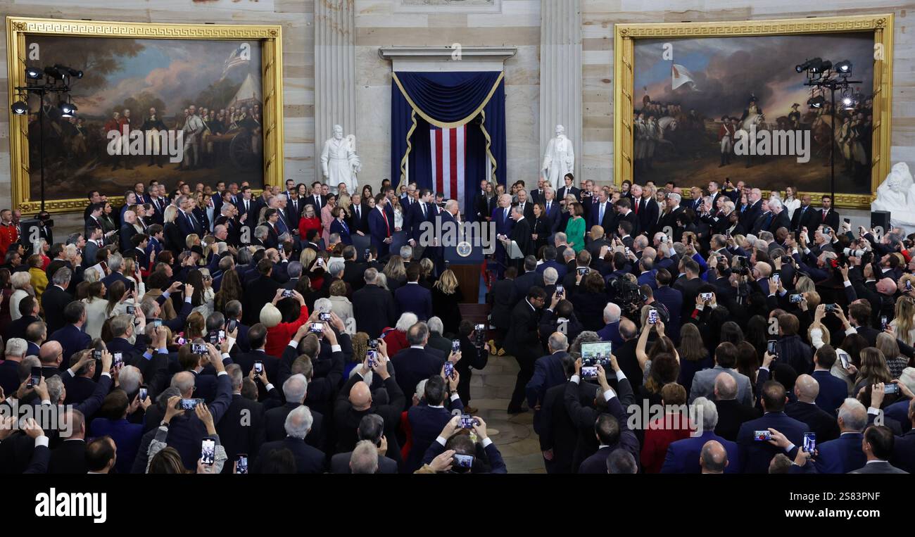 U.S. President Donald Trump takes oath on the day of his Presidential ...