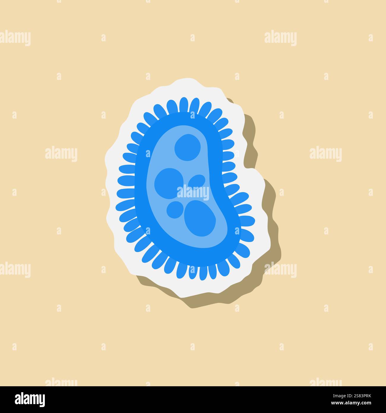 Bacteria and virus illustration. Pathogenic bacteria, viruses and microbes, disease-causing ...