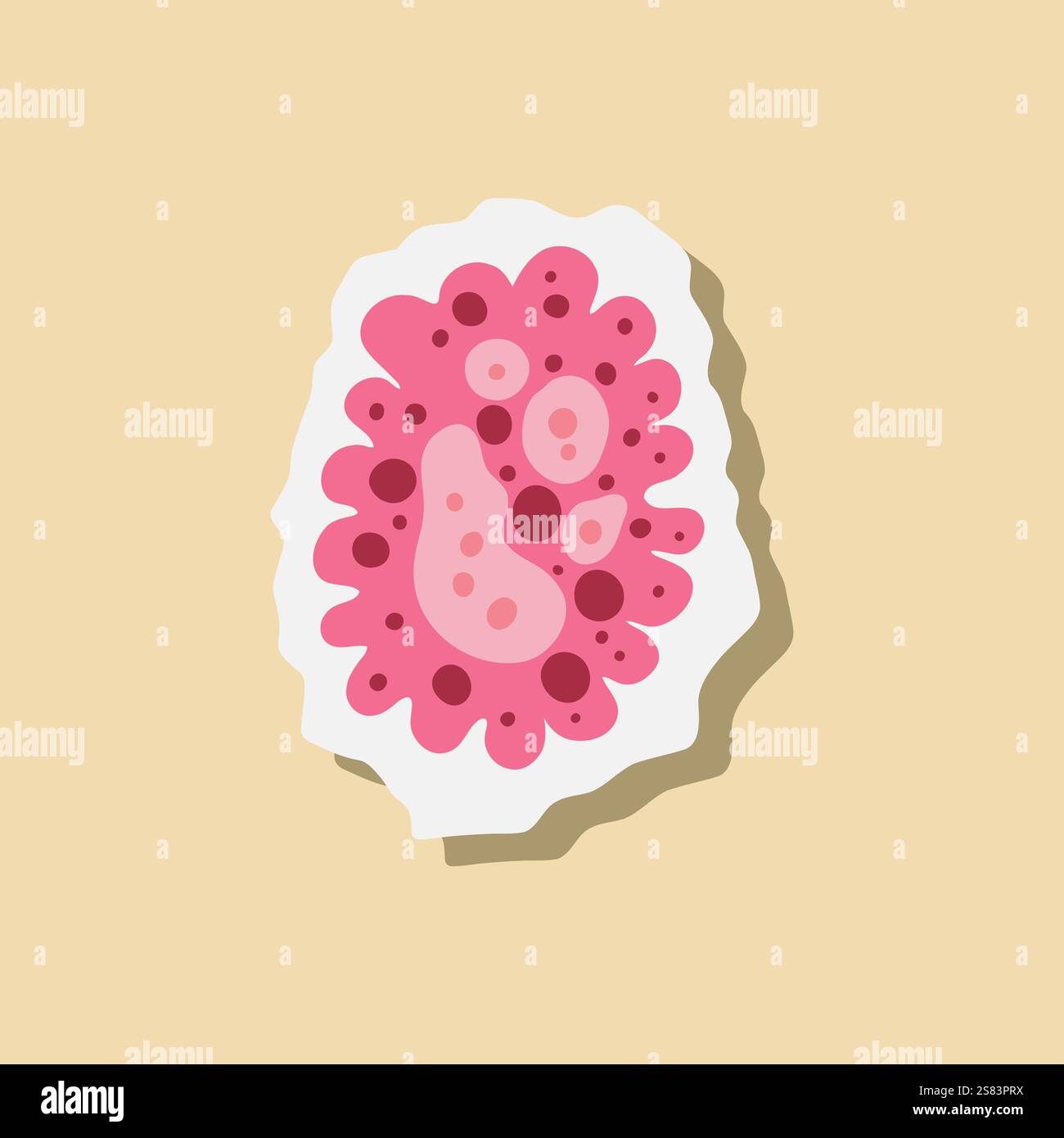 Bacteria and virus illustration. Pathogenic bacteria, viruses and microbes, disease-causing ...