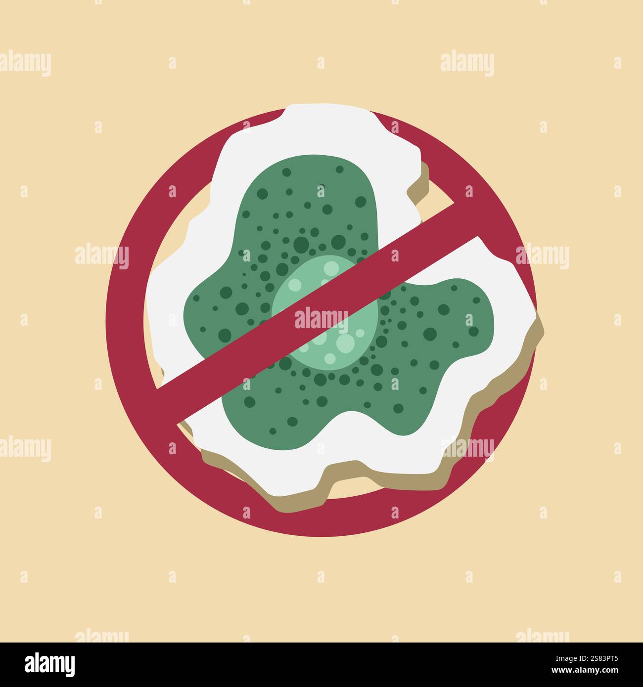 Bacteria with a prohibition sign. Germs and viruses, bacterial ...