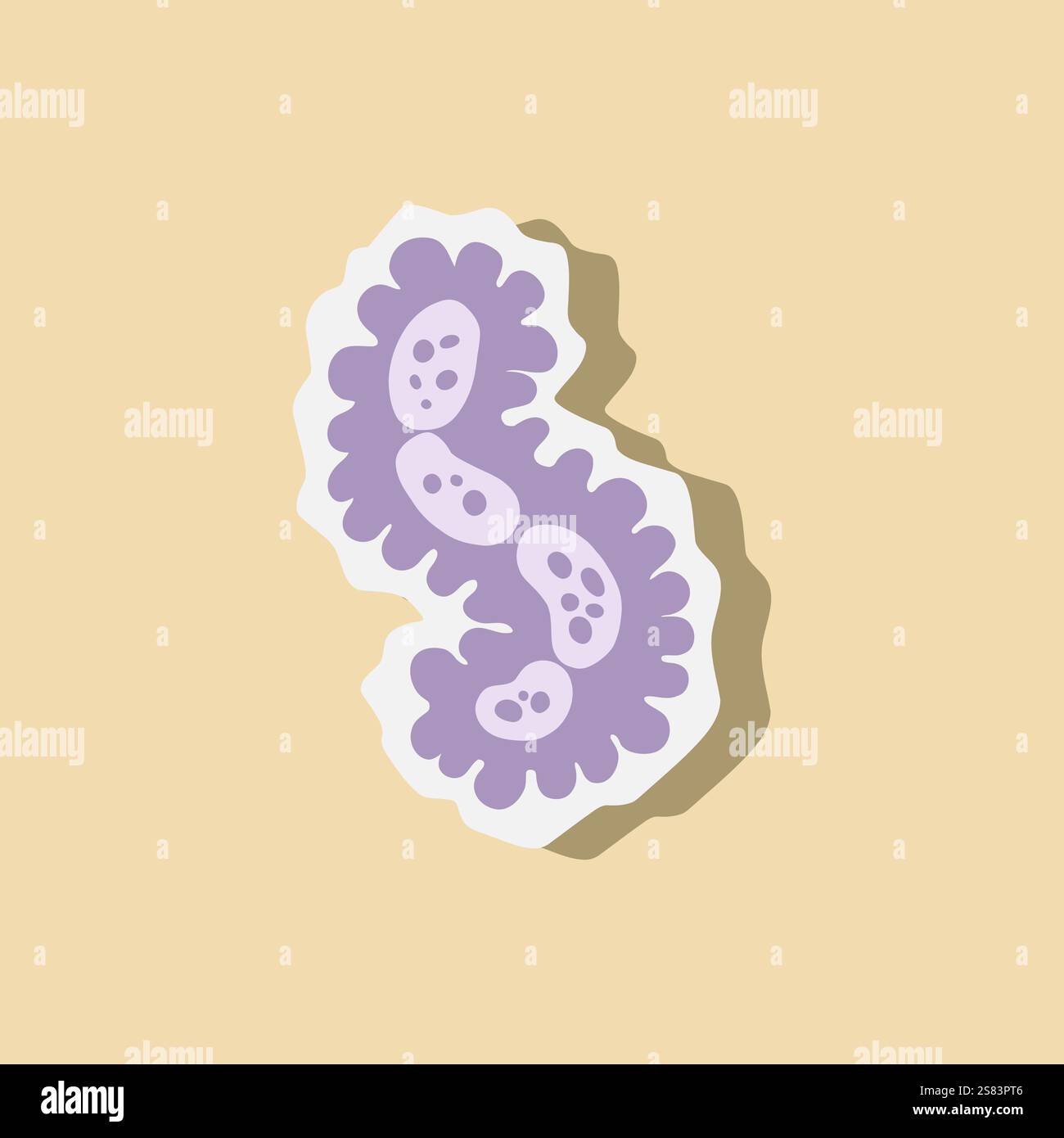 Bacteria and virus illustration. Pathogenic bacteria, viruses and microbes, disease-causing ...